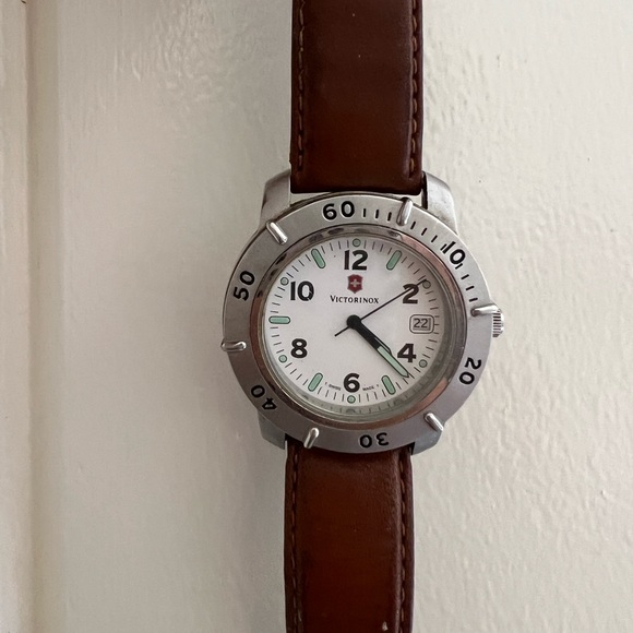 Accessories | Victorinox Swiss Brown Leather Watch | Poshmark